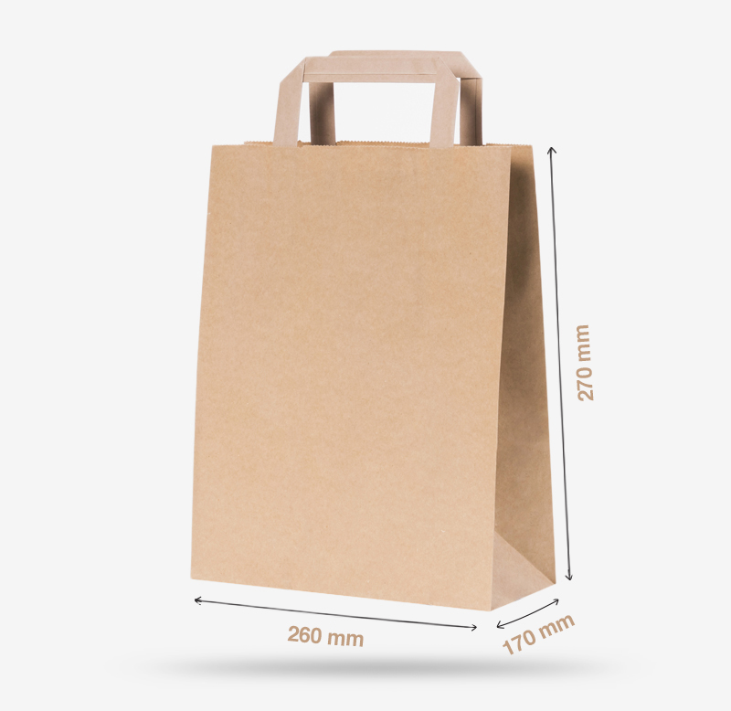 Pungă hârtie cu mâner 26-17-27 cm - Fabrica de pungi